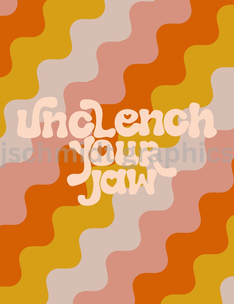 DIGITAL DOWNLOAD Unclench Your Jaw, Pink and Orange - Etsy