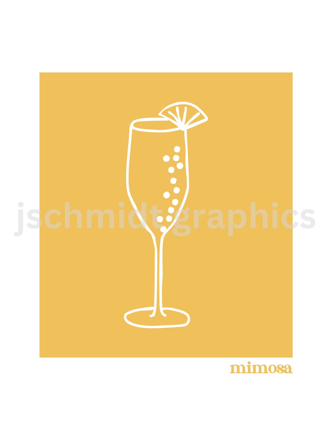 DIGITAL DOWNLOAD - Mimosa Drink Art - Etsy