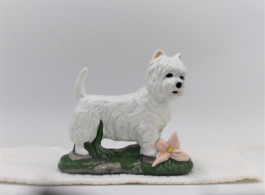 West Highland Terrier 5x6 Realistic White Westie Dog Figure Collectible ...