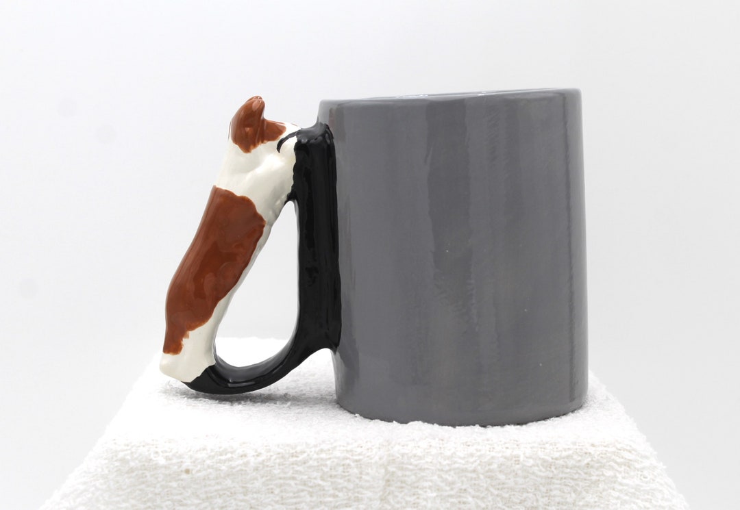 Border Collie Mug Red White Dog Handle Collie Coffee Cup Novelty ...