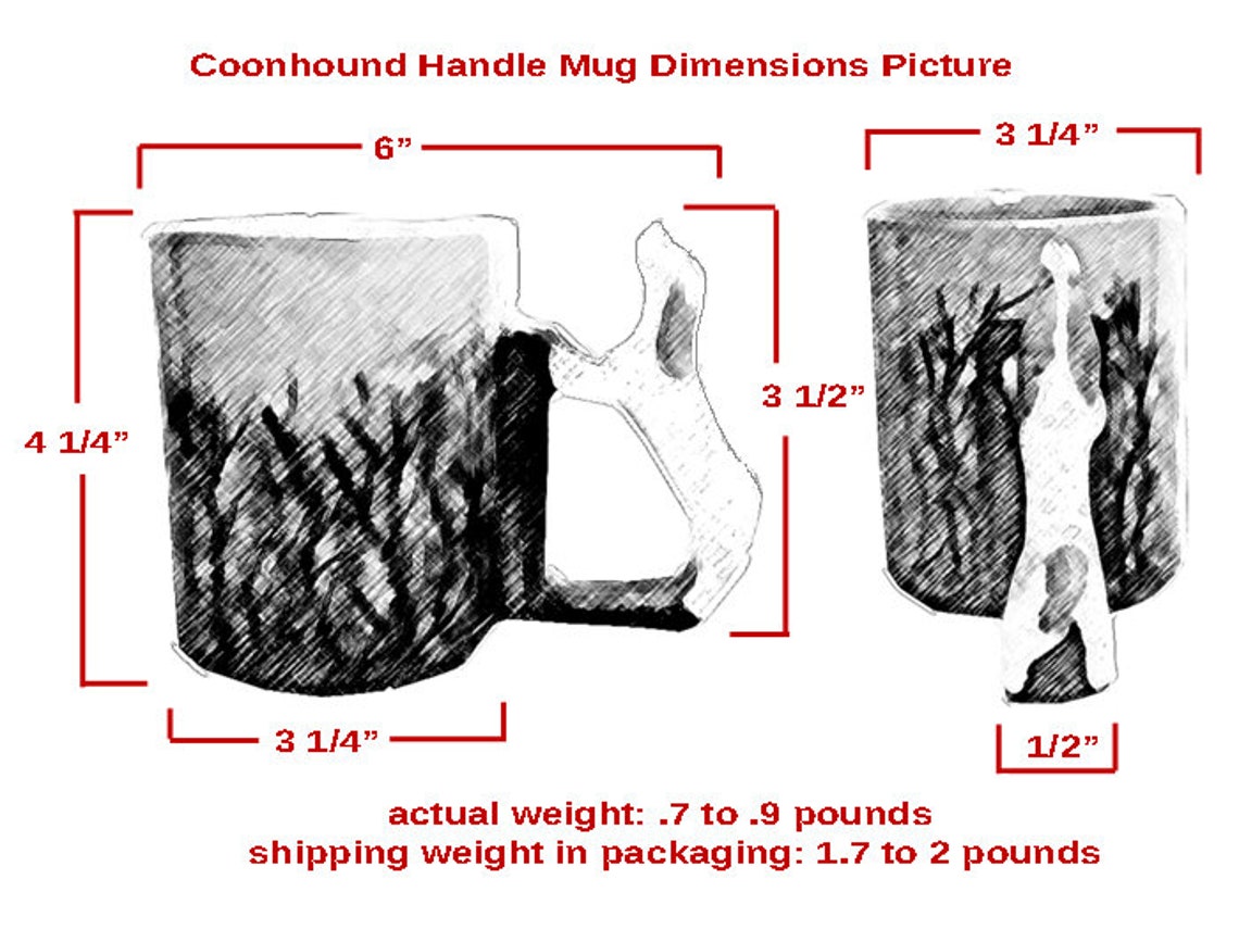 Bluetick Coonhound Mug Dog Handle Cup Coon Dog Lover Gift | Etsy