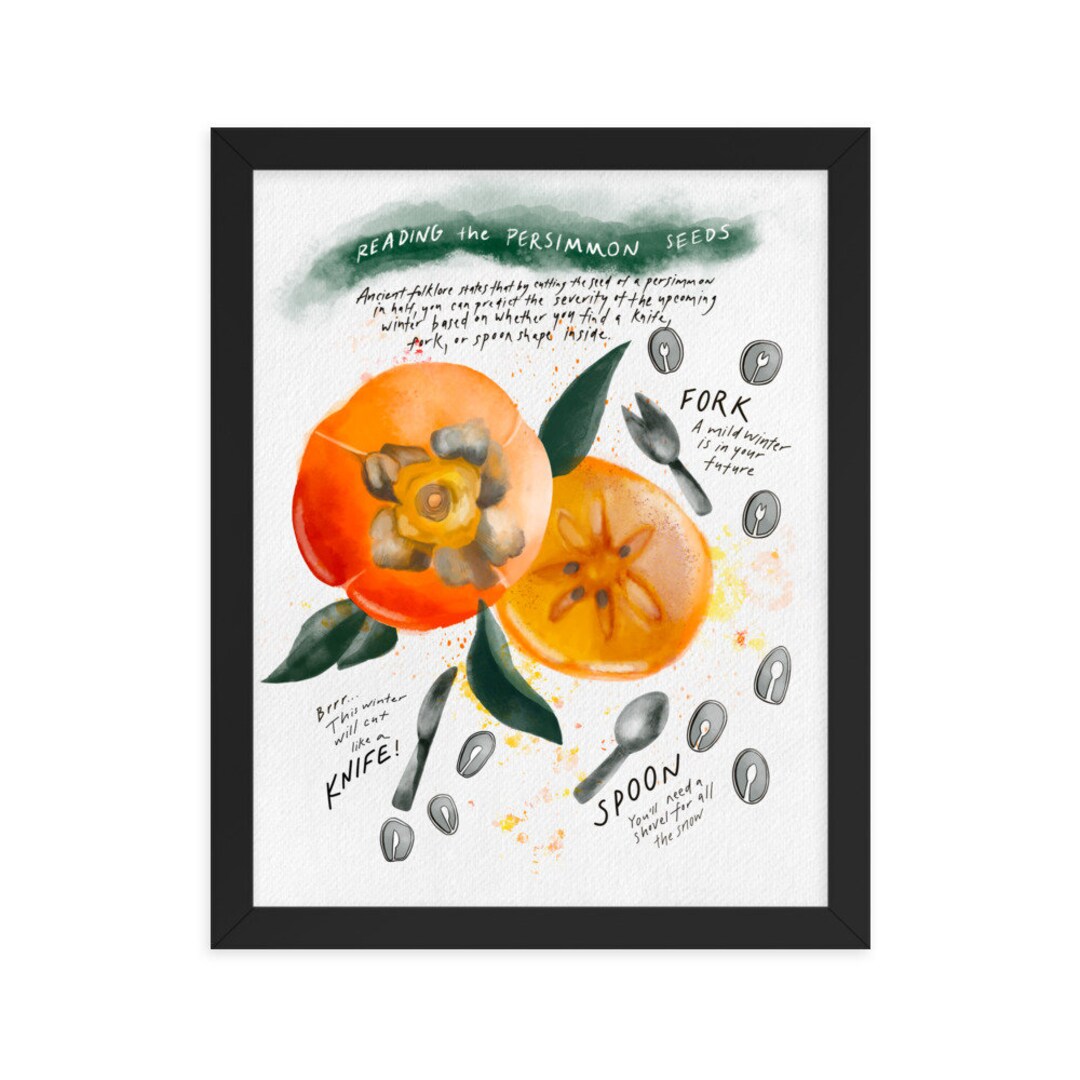 Reading the Persimmon Seeds Framed Art or Print Only - Etsy