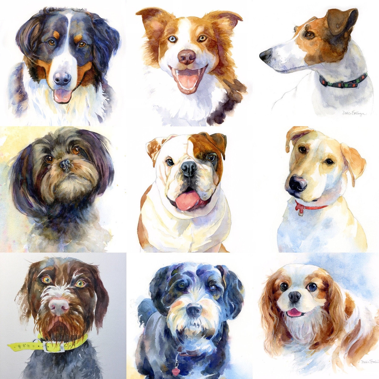 Custom Dog Portraits - Etsy