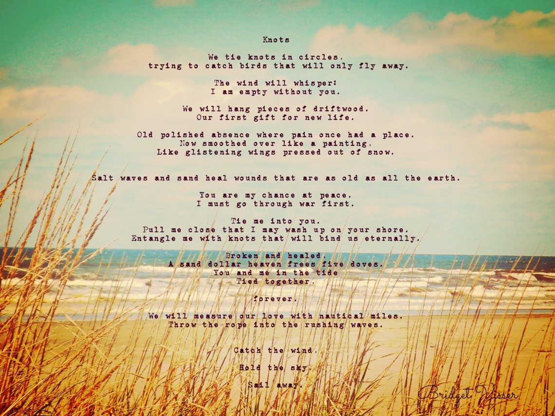 Soft Surf and Sand Fine Art Photograph Poetry Print - Etsy