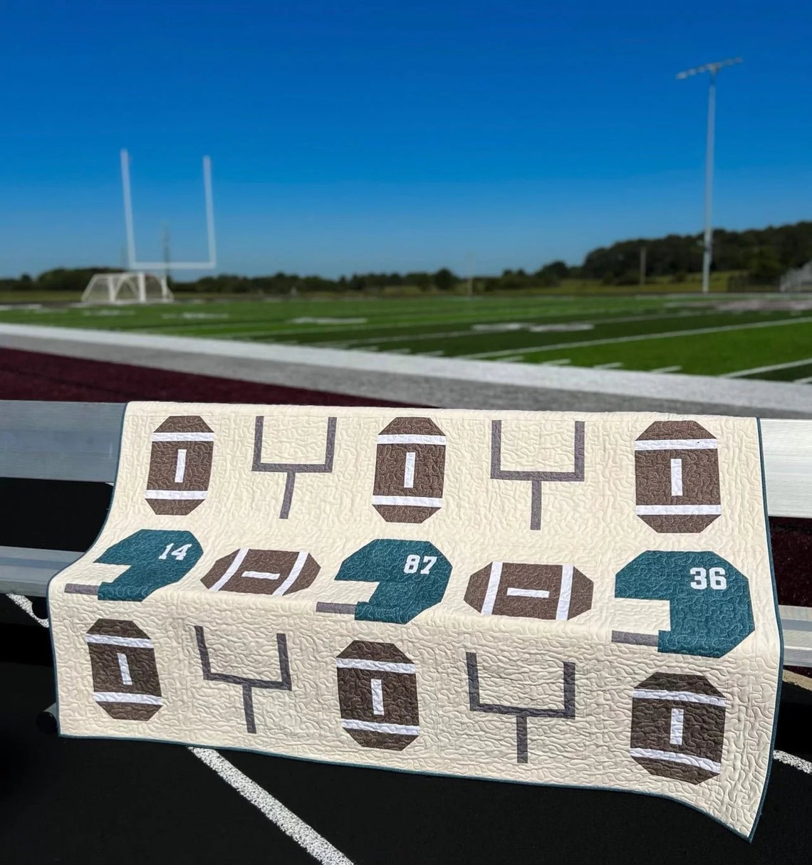 Team Football Quilt Pattern, Paper Print Version Mailed - Etsy