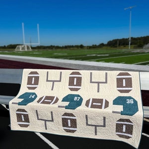 Team Football Quilt Pattern, Paper Print Version Mailed - Etsy