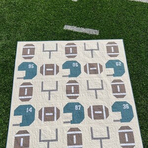 Team Football Quilt Pattern, Paper Print Version Mailed - Etsy