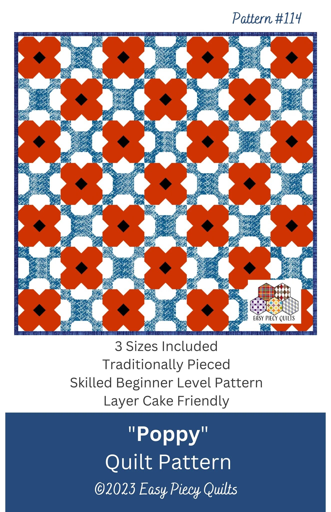 Poppy Quilt Pattern Easy Peasy Quilts - Etsy