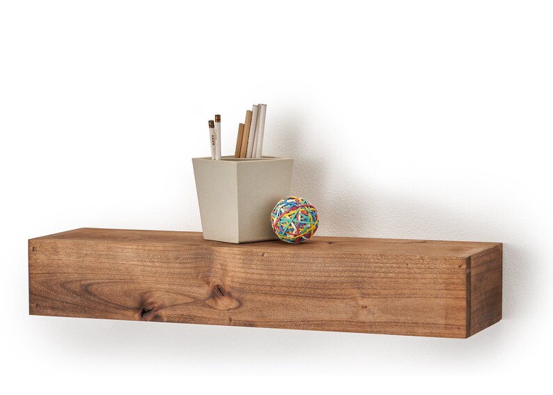 Farmhouse Floating Shelf 24 Inch Walnut Finish - Etsy