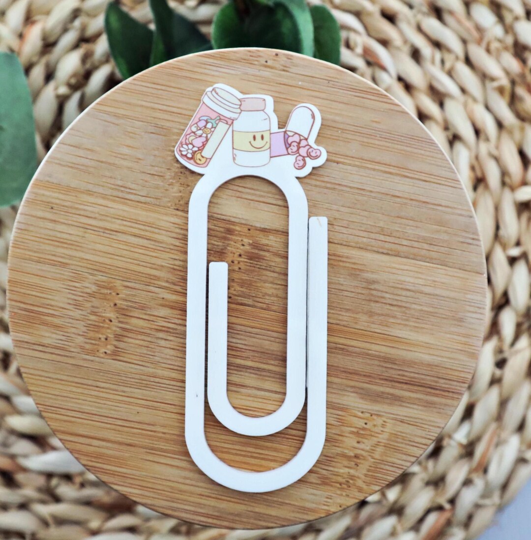 Pharmacy Medicine Bottle Jumbo Paper Clip / Pill Bottle Book Mark ...