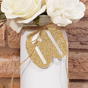60th Birthday Decorations / Rustic 60th Mason Jar Centerpiece / Glitter ...