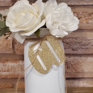60th Birthday Decorations / Rustic 60th Mason Jar Centerpiece / Glitter ...