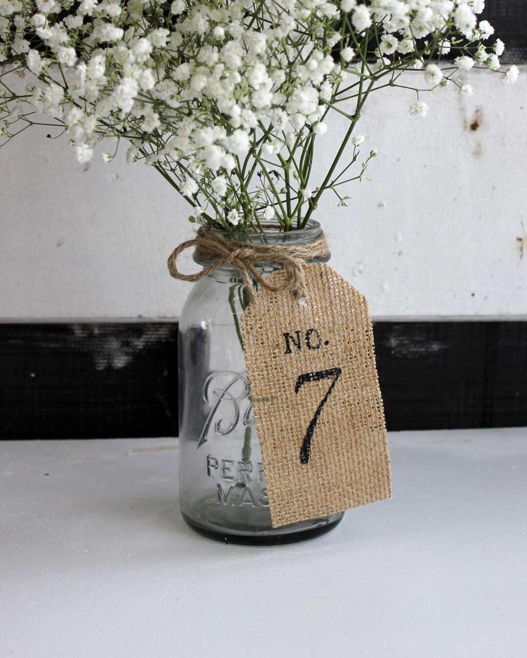 Burlap Table Numbers / Rustic Barn Wedding / Event Table - Etsy