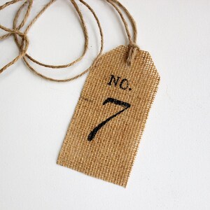 Burlap Table Numbers / Rustic Barn Wedding / Event Table - Etsy