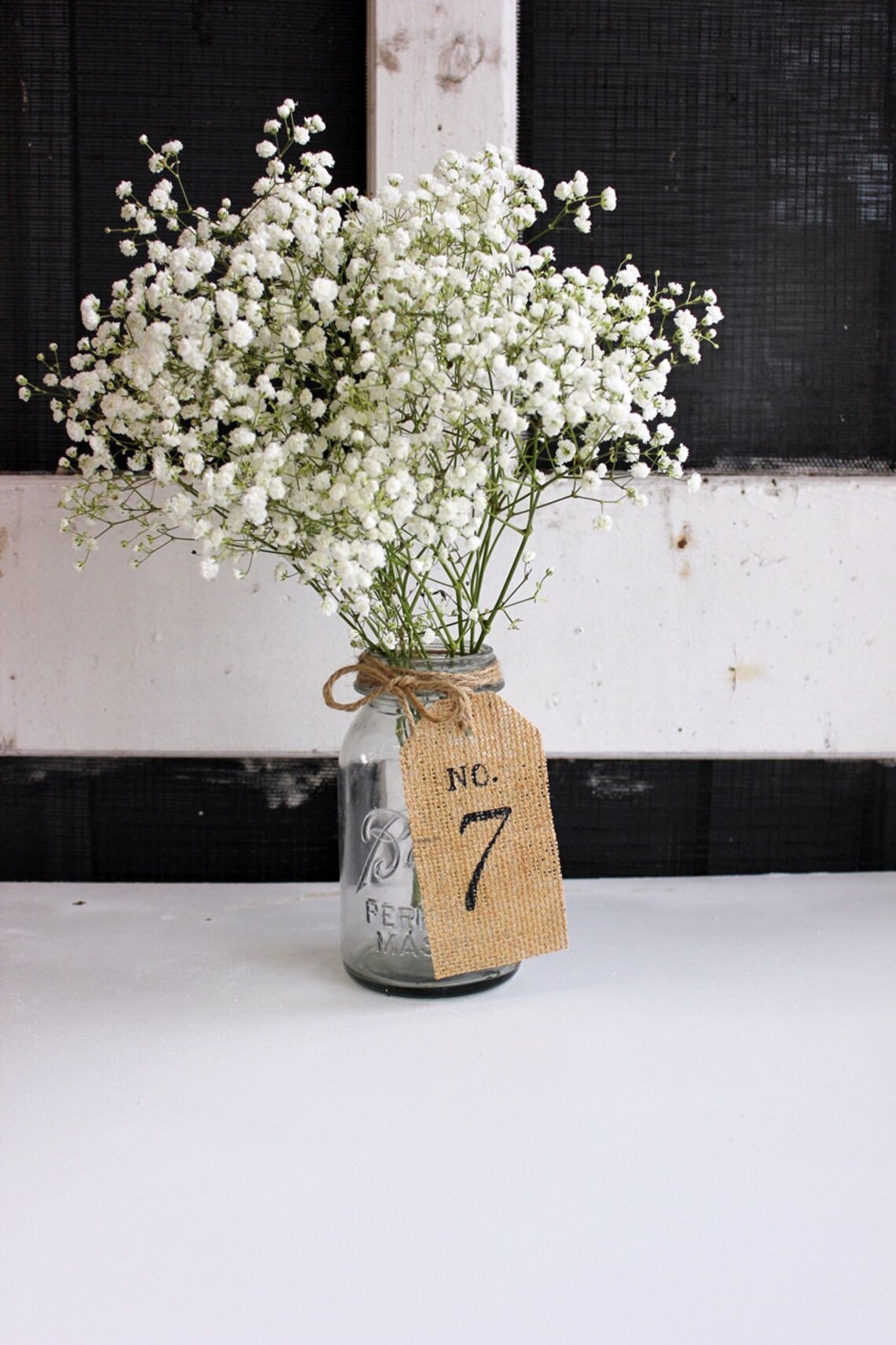 Rustic Burlap Table Number . Rustic Woodland Tag . Table | Etsy