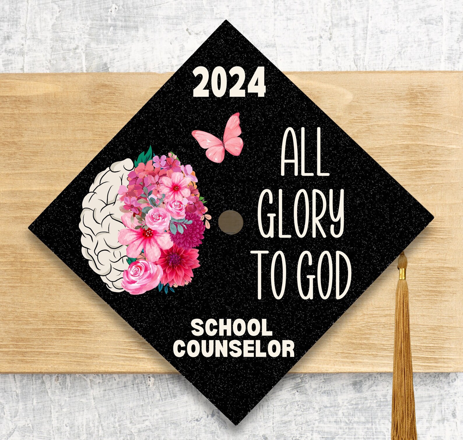 Personalized 2024 Graduation Cap Topper / Psychologist / Therapy Cap ...