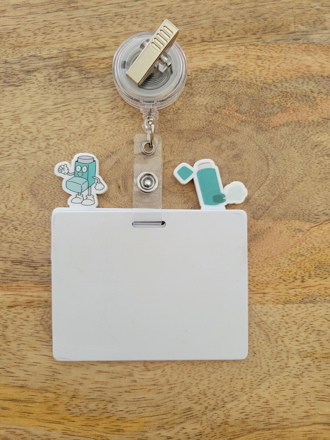 Asthma Doctor / Nurse Pharmacy Buddy Badge Topper / Inhaler Badge Charm ...