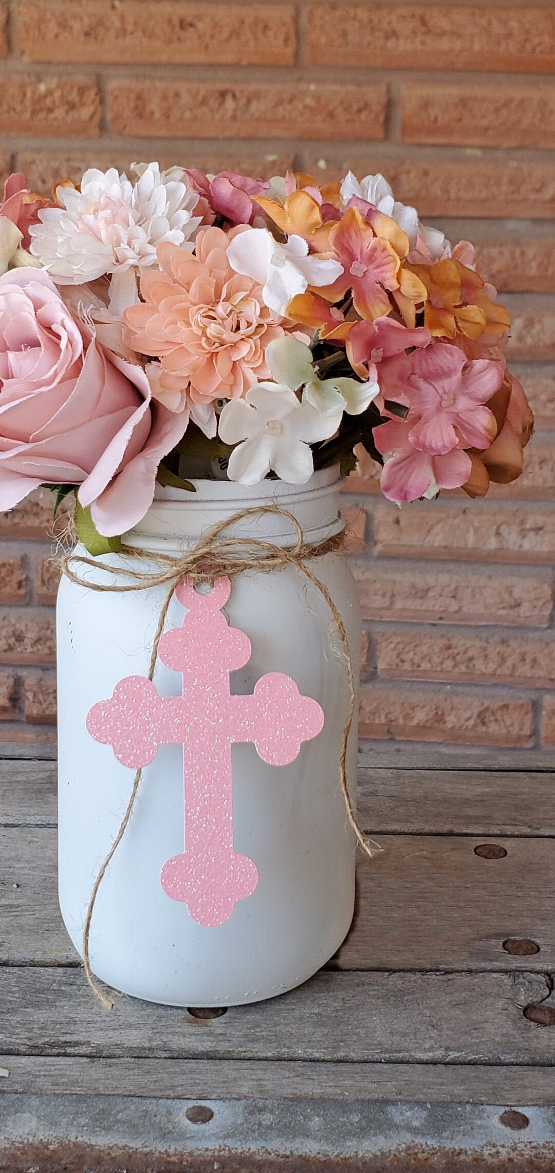Girl Baptism Decorations / Rustic Baby Girl Christening Cross ...