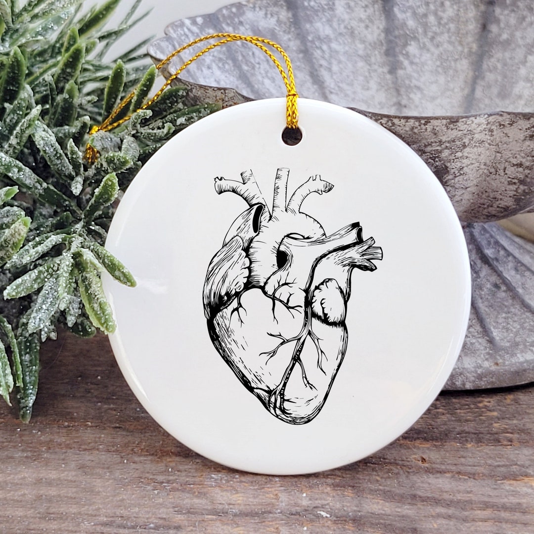 Human Heart Anatomy Ornament / CVICU Nurse Gift / Cardiology Christmas ...