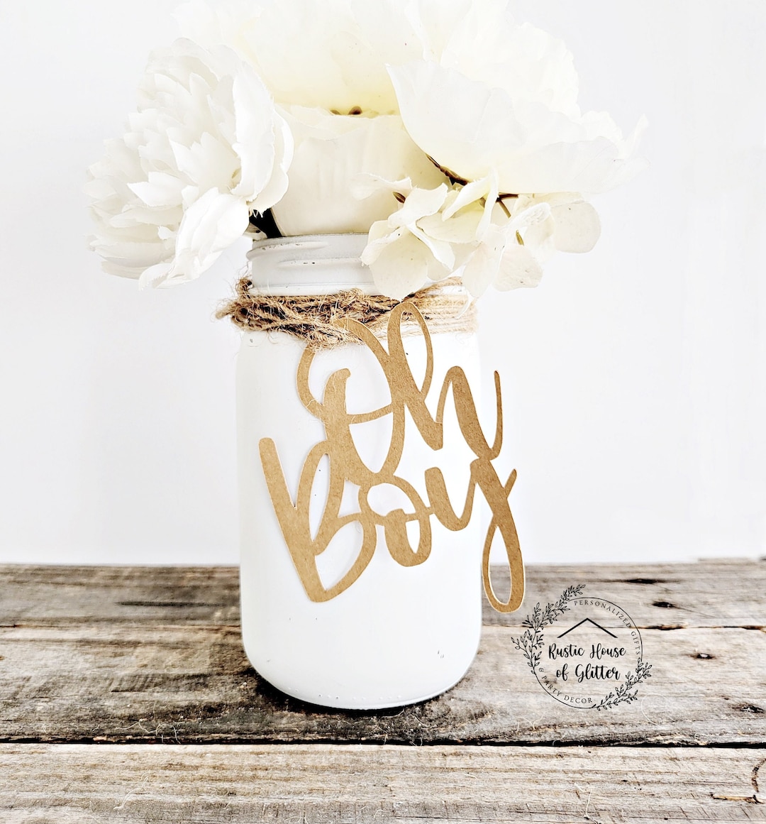 Oh Boy Decorations / Baby Shower Mason Jar Tags / Oh Boy Decor / Oh Boy ...