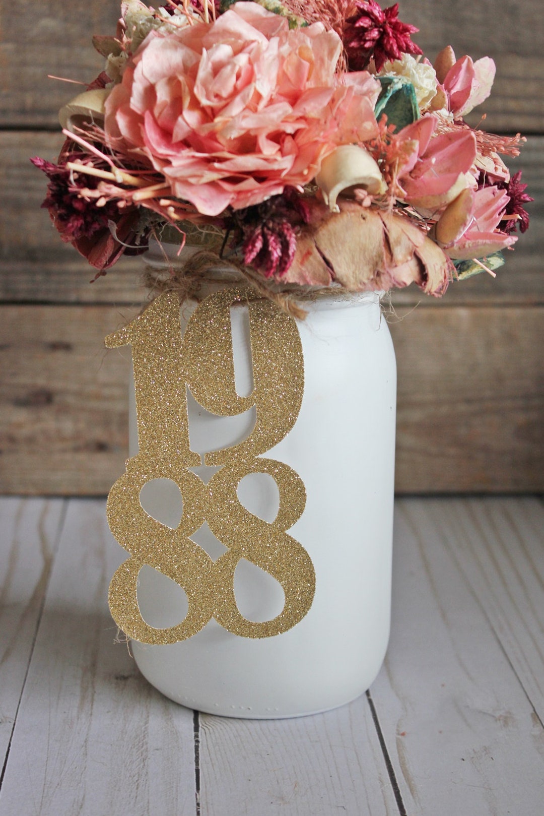 Class of 1988 / Graduation Decor / Rustic 1988 Graduation Tags / Mason ...