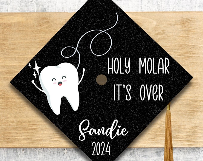 Custom "official Tooth Fairy" Graduation Cap Topper/ Dental Hygienist ...