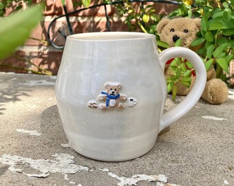 Ceramic Teddy Bear Mug - Etsy
