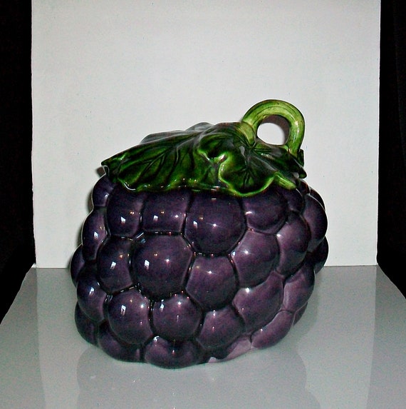 Ceramic Grape Cookie Jar
