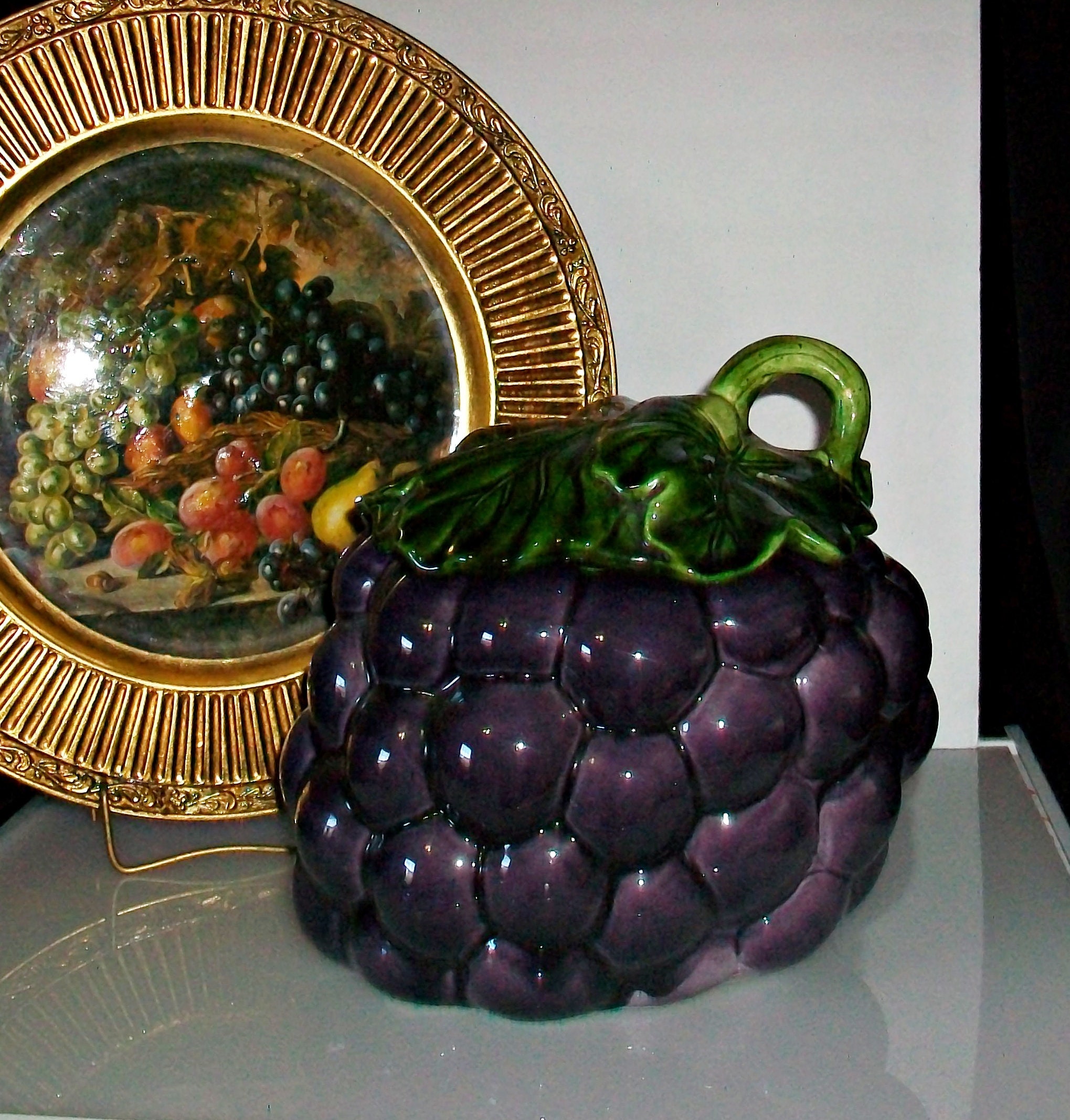 Ceramic Grape Cookie Jar