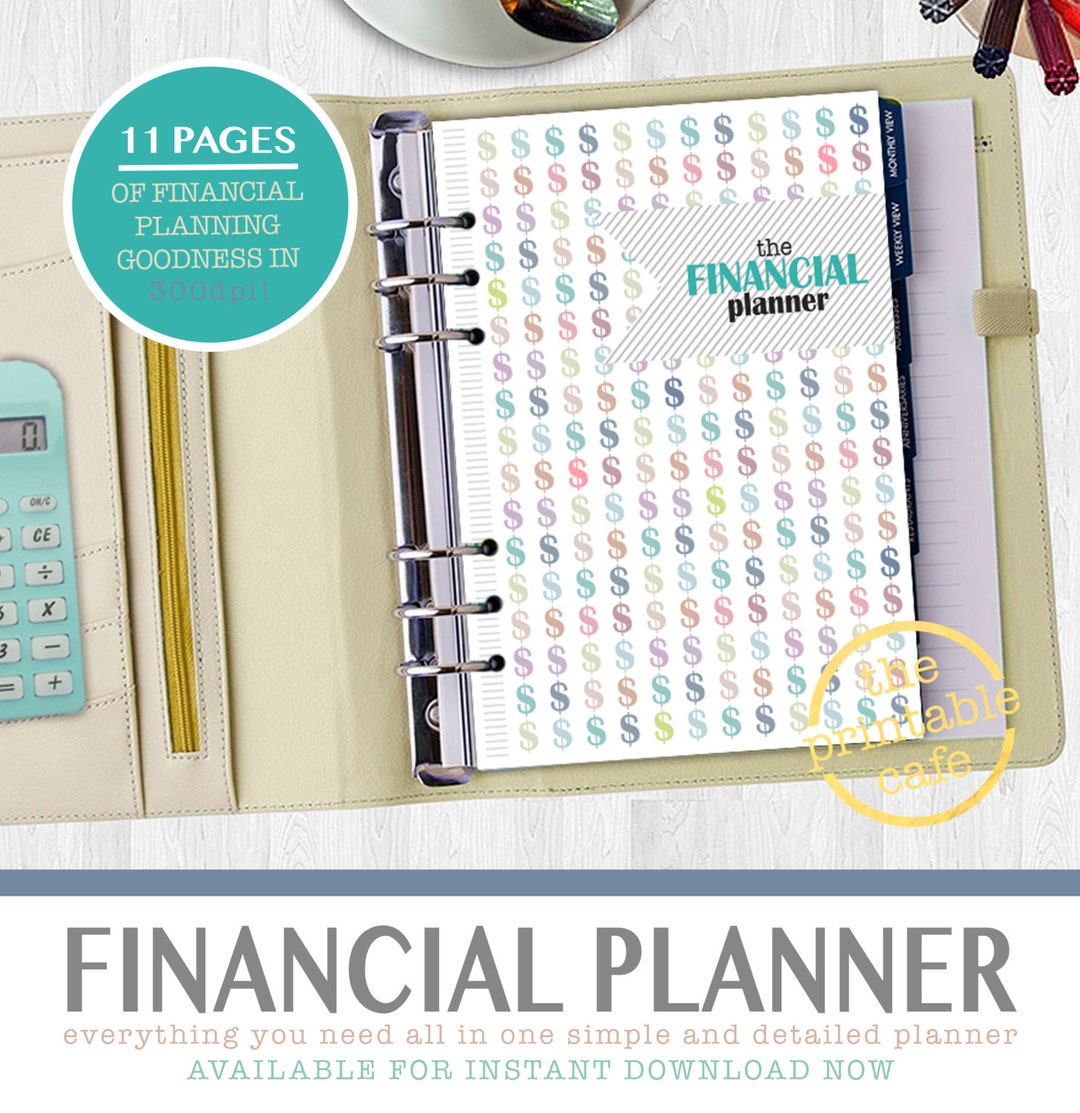 Financial Budget Planner INSTANT DOWNLOAD Monthly Finance - Etsy