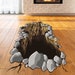 3d Floor Porthole Sticker - Self Adhesive Art Mural Living Room Vinyl ...