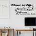 Music is My Life Quote Wall Sticker Art Decor Gift Note - Etsy
