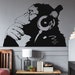 Banksy Thinking Monkey Wall Sticker - Vinyl Art Print Dj Waterproof ...