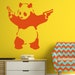 Banksy Panda With Shooting Guns Wall Sticker - Art Graffiti Gun Bear ...
