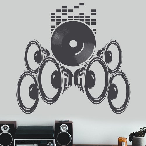 Audio Speaker Wall Decal Music Wall Sticker Recording Studio - Etsy