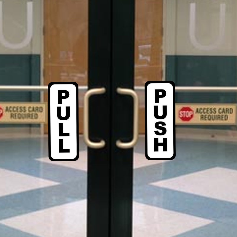 Buy Push Pull Stickers Online In India - Etsy India