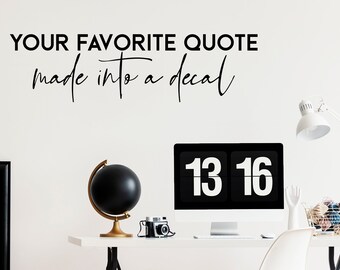 Custom Personalized Vinyl Decal Sticker, Custom Quote Art, Custom ...