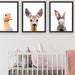 3x Baby Animals Posters Set - Nursery Kids Room Decor Cute Animal Wall ...