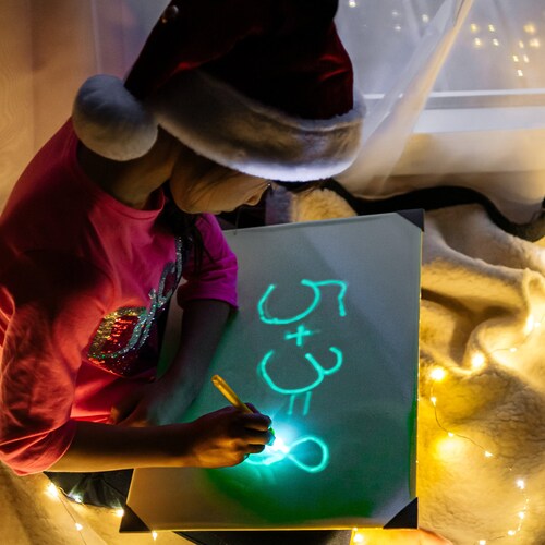 Light Drawing Board for Kids the Glow in Dark Neon Effect - Etsy