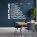 Our Values Office Wall Decal - Inspirational Conference Room Art ...