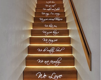 Stair Riser Step Quotes Vinyl Decals Home Staircase Stairway | Etsy