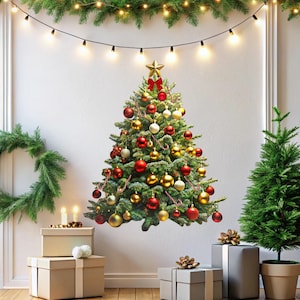 Interactive Christmas Tree Wall Sticker Decal | Writeable Customizable ...