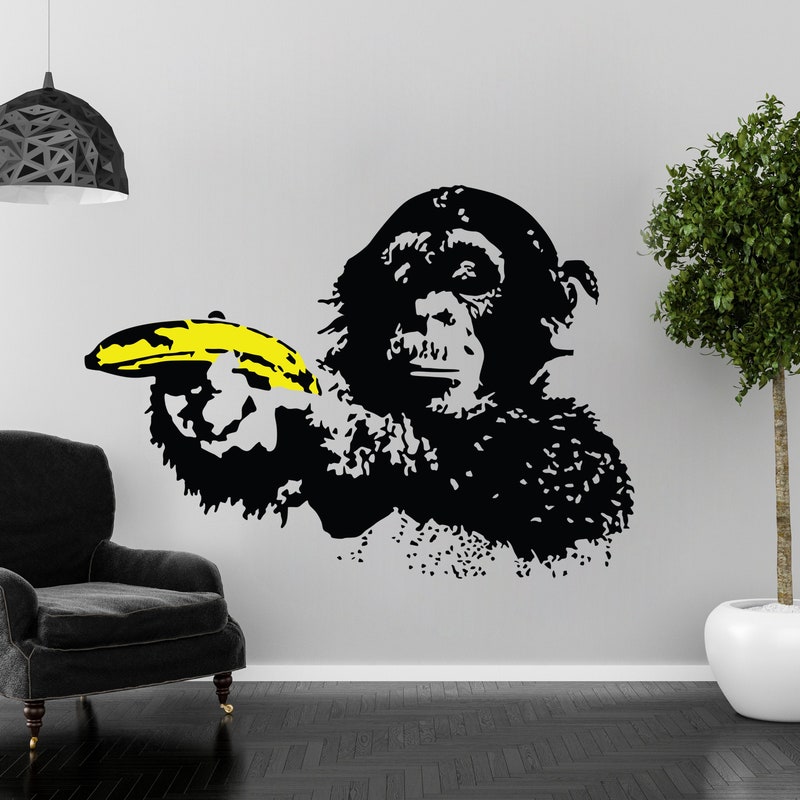 Monkey Wall Decal - Etsy