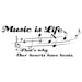 Music Is My Life Quote Wall Sticker Art Decor Gift Note | Etsy