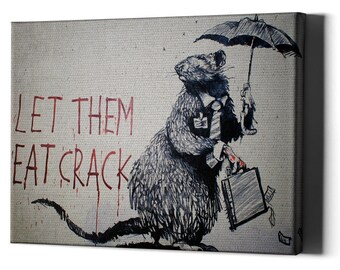 Banksy Cleaner On Canvas Painting Print Brush Spray Framed | Etsy