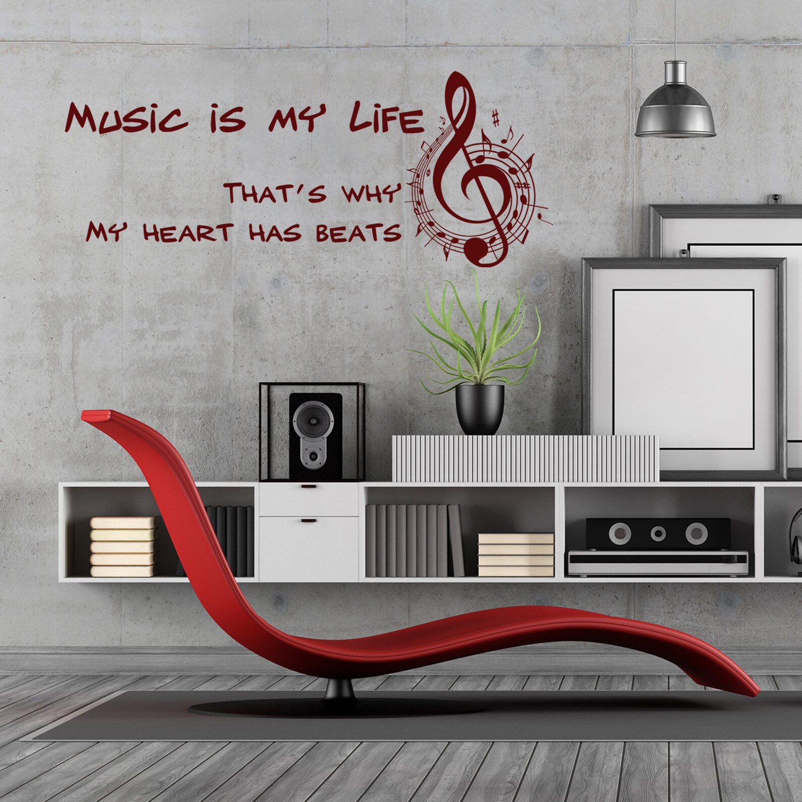 Music is My Life Wall Sticker Note Quote Gift Decor Art - Etsy