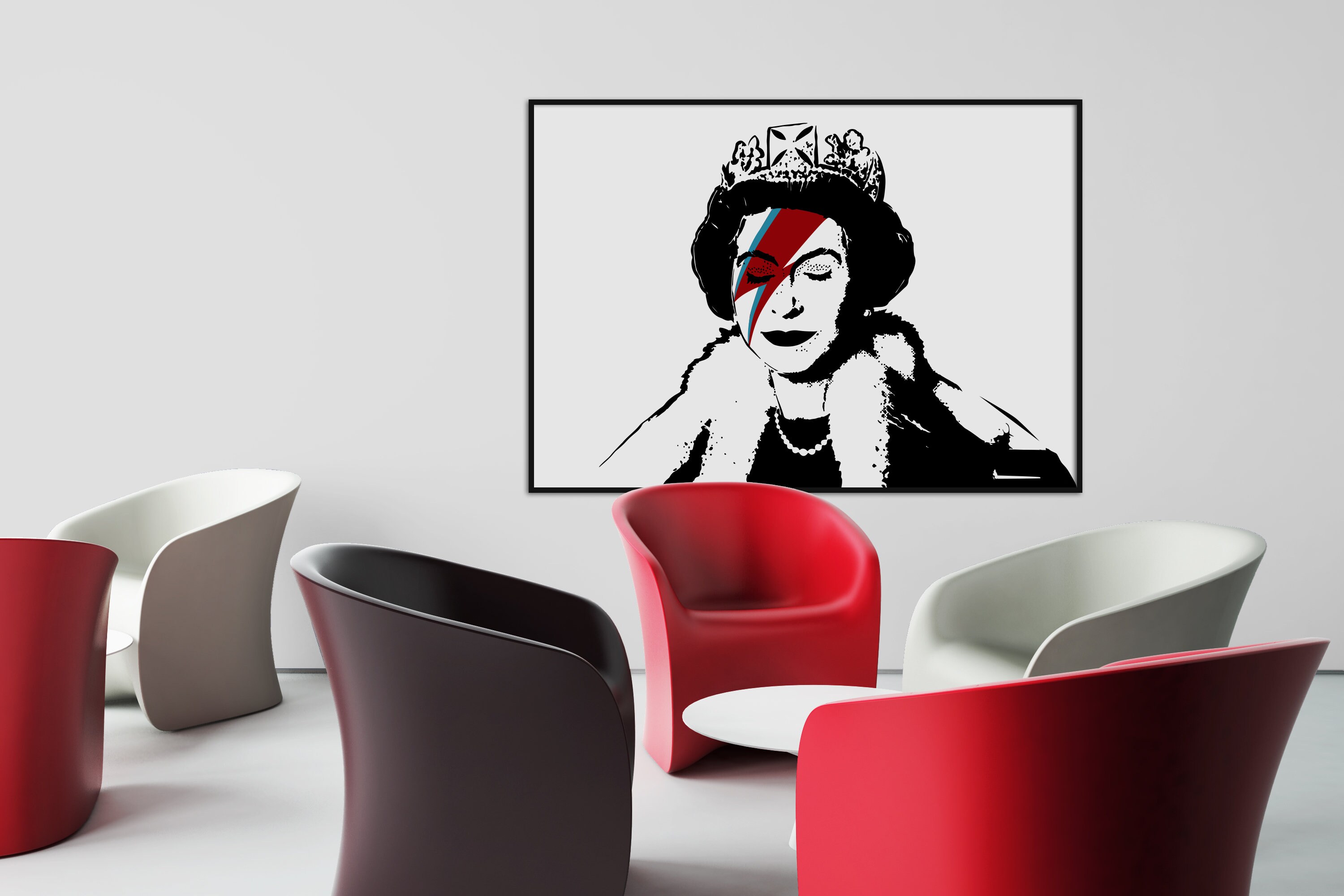 Banksy Queen Street Art Graffiti Poster Elizabeth London Uk - Etsy México