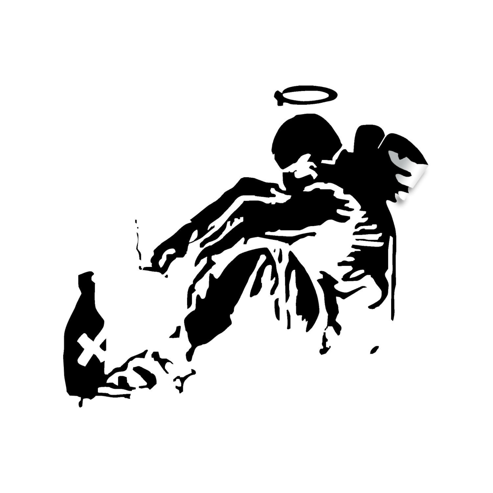 Banksy Fallen Angel Wall Sticker Giant Art Street Graffiti - Etsy