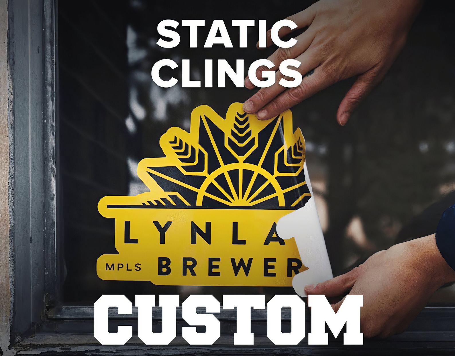 Custom Static Cling Vinyl Sticker Window Printable Decal Clear and ...