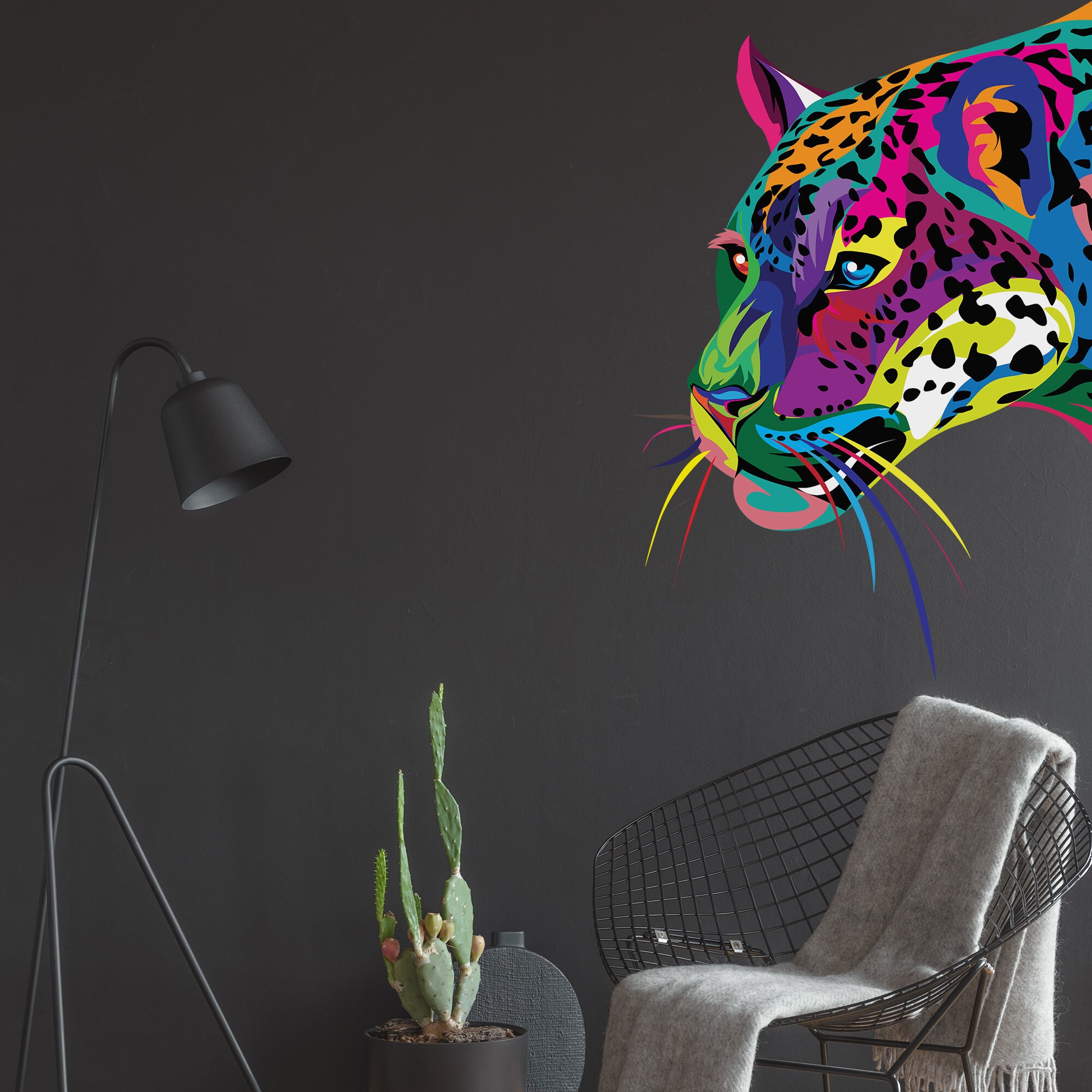 Wild Jaguar Wall Sticker - Cat Animal Art Vinyl Black Panther Decal ...
